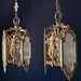 FREE SHIPPING Trio of Italian Lanterns in Gilt Brass and Glass - Etsy