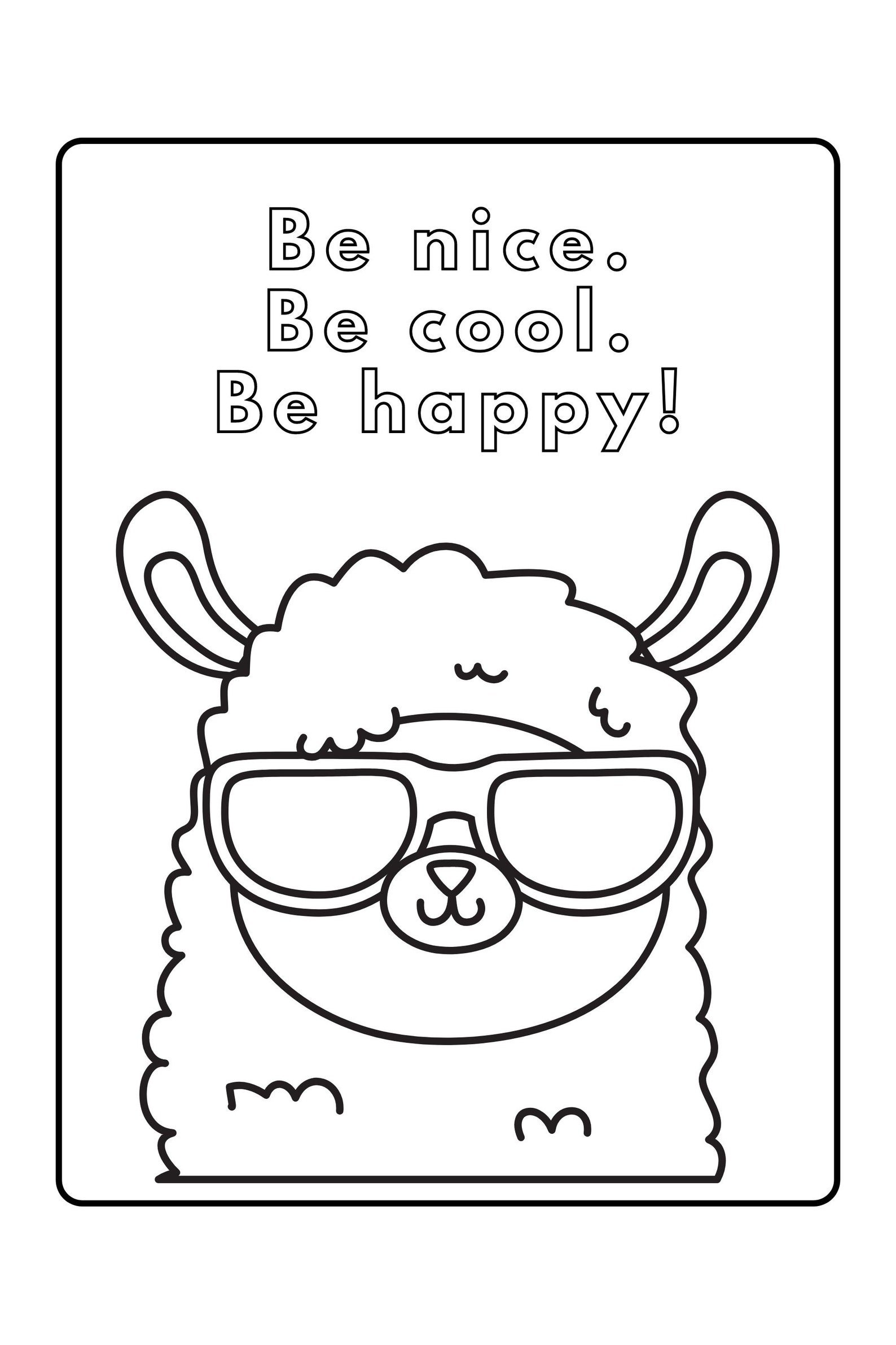 Fun Llama Coloring Sheets 10 pages immediate PDF Download | Etsy