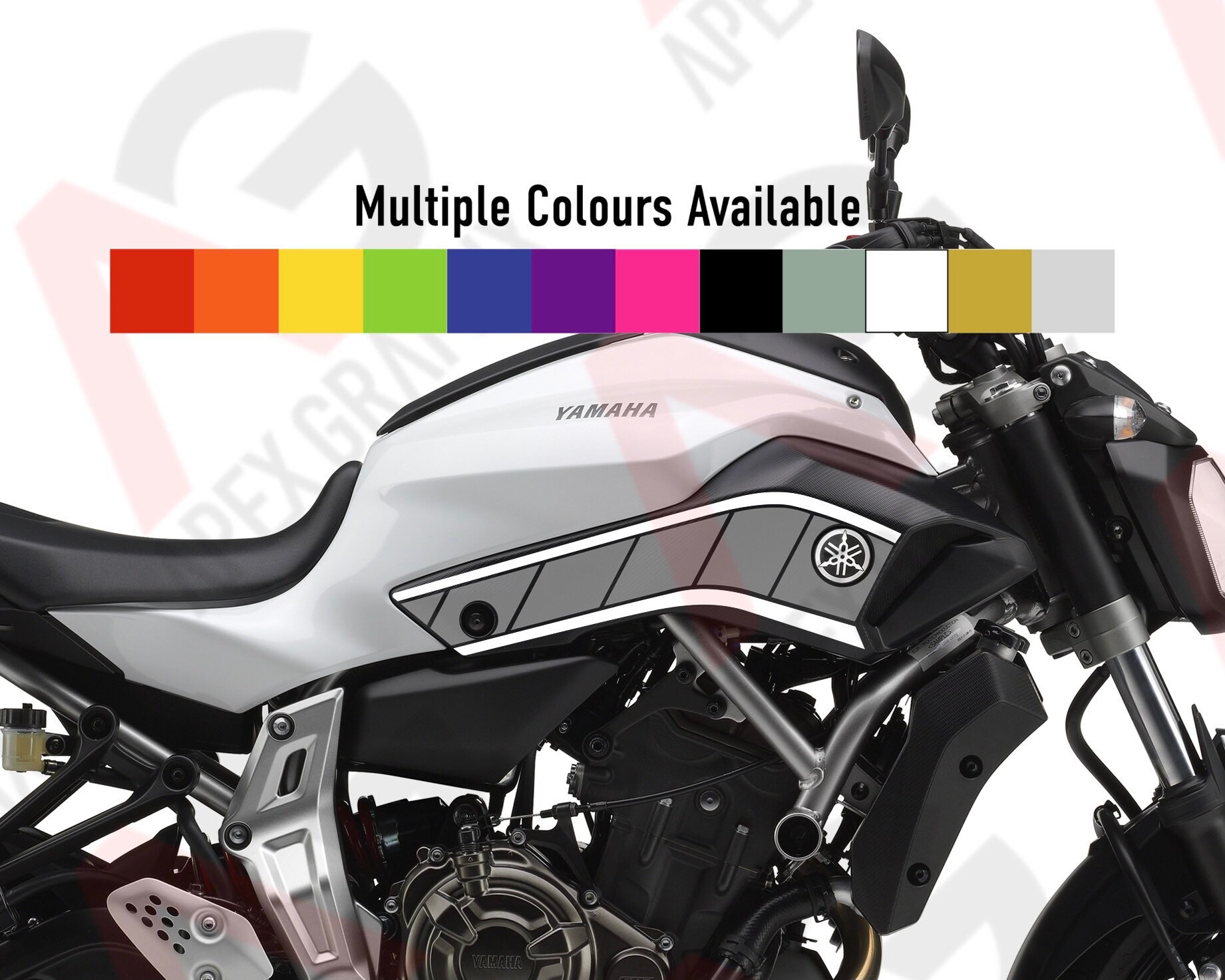 Yamaha MT07 Intake Air Scoop Decal Sticker Two Colour Multiple Colours ...