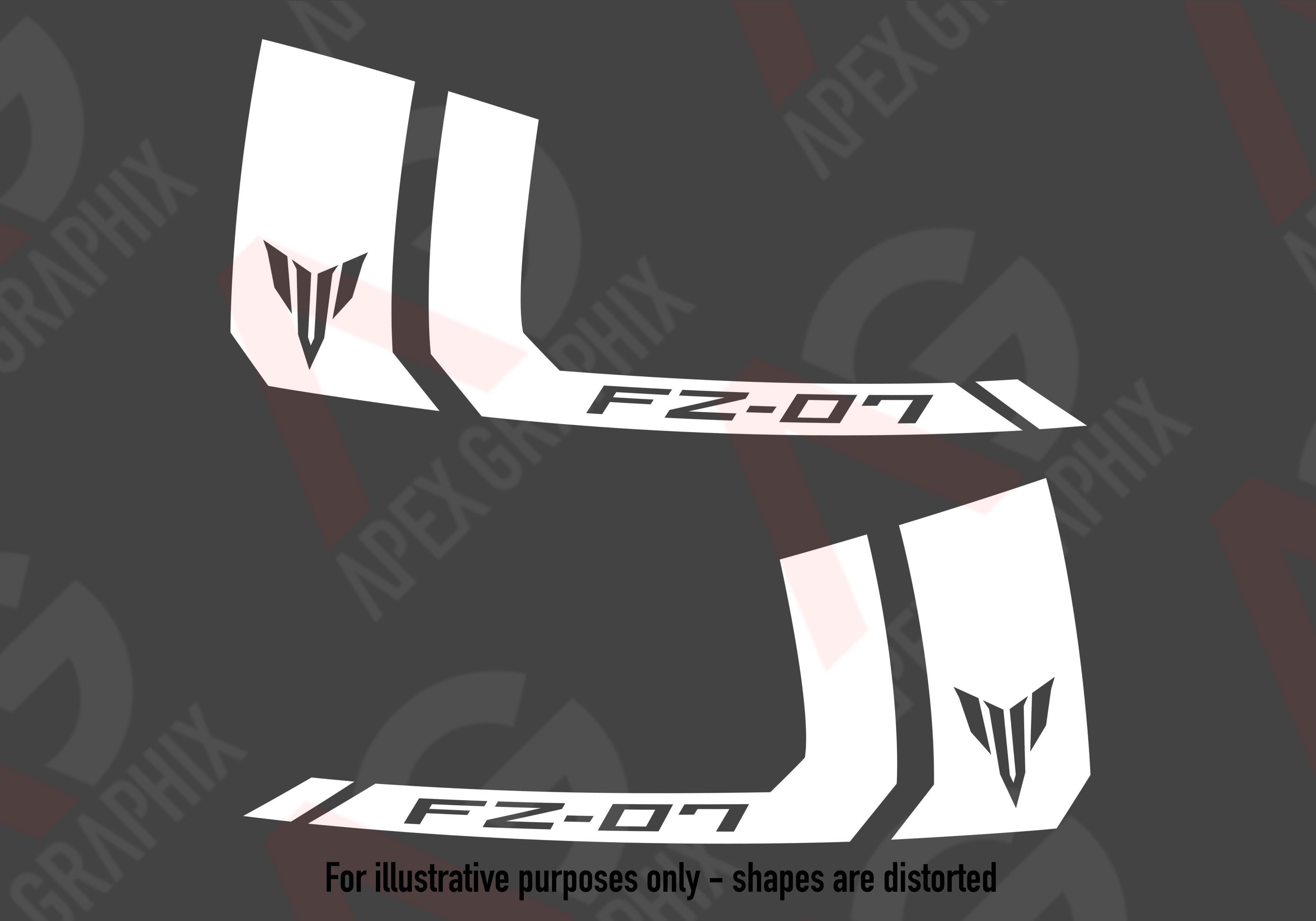 Yamaha FZ07 MT07 Fuel Tank Stripes Decal Sticker Multiple Colours ...