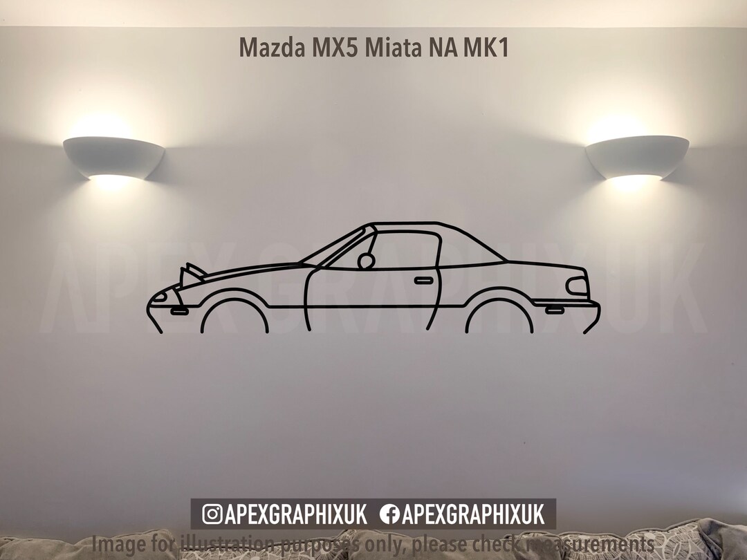 Mazda MX5 Miata Eunos Roadster NA Wall Art Decal Sticker Gift - Etsy