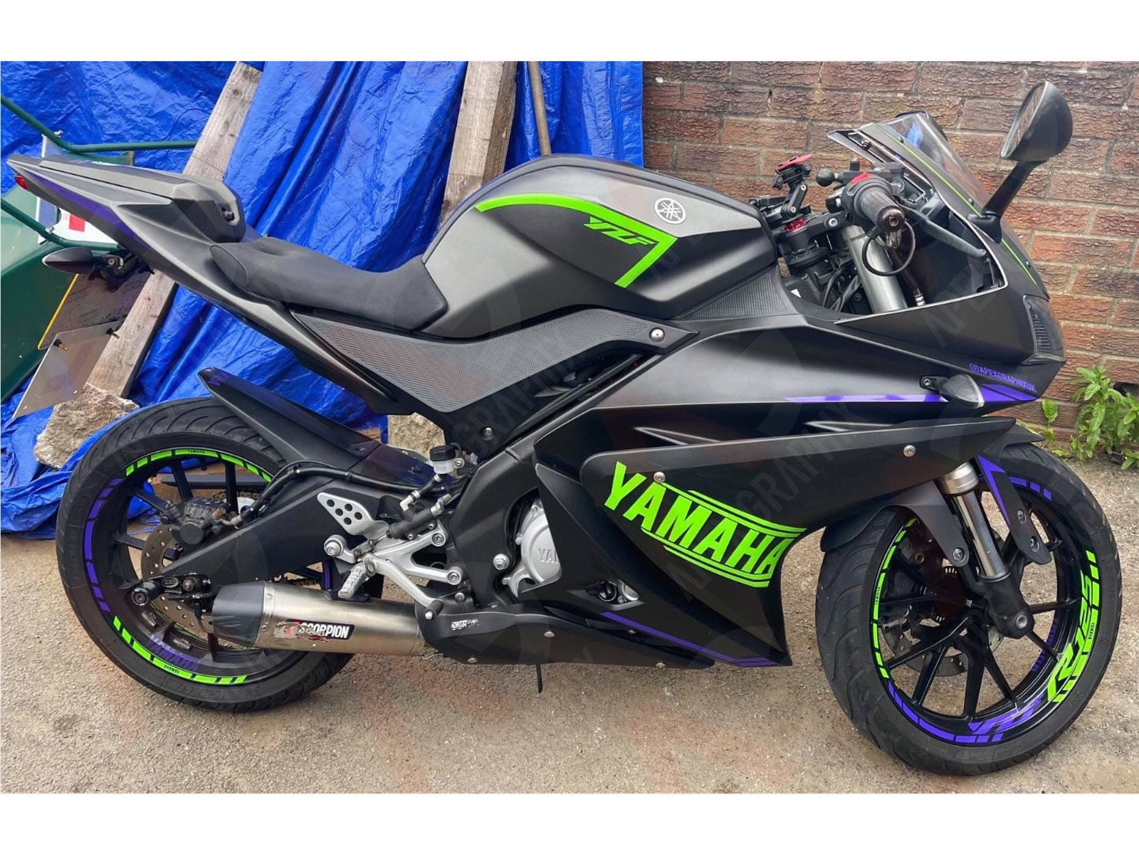 Yamaha YZF R125 Decal Sticker Full Body Kit - Etsy UK