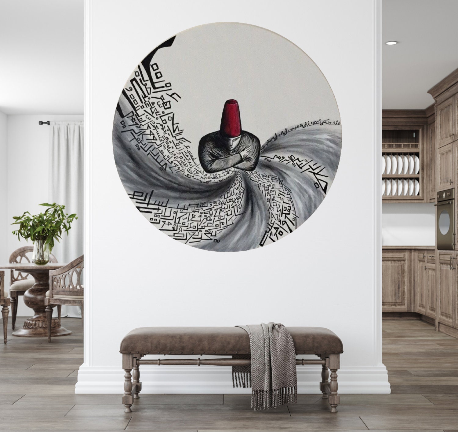 Printed Painting Sufi Arabic Calligraphy, Artwork, RUMI Quote Wall Art ...