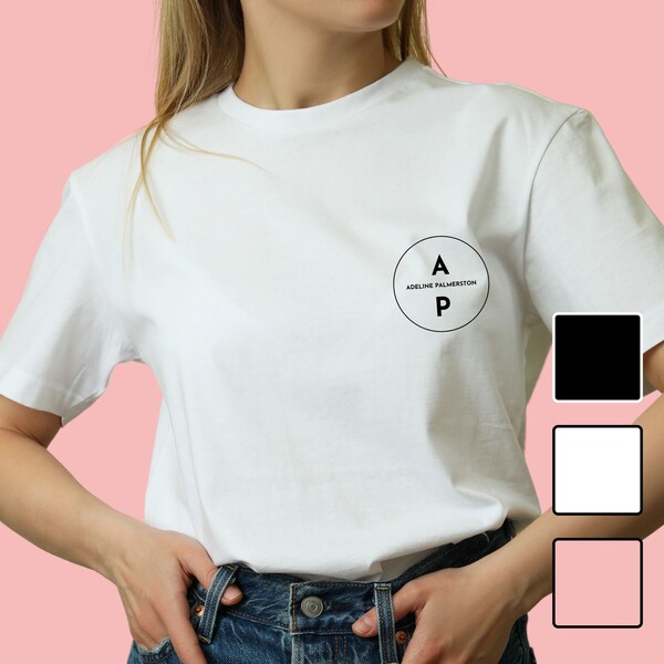 Initial T Shirt - Etsy