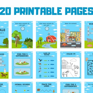 Printable Animals Busy Book, Toddler Busy Book, Canva Template, Instand ...