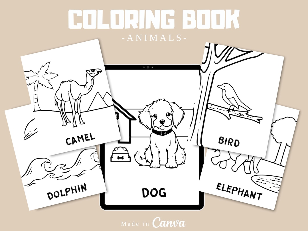 20 Animals Coloring Pages for Kids, Coloring Pages, Kids Coloring ...