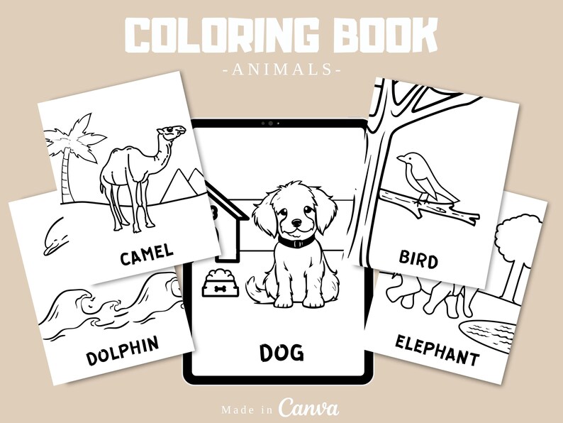 20 Animals Coloring Pages for Kids, Coloring Pages, Kids Coloring ...