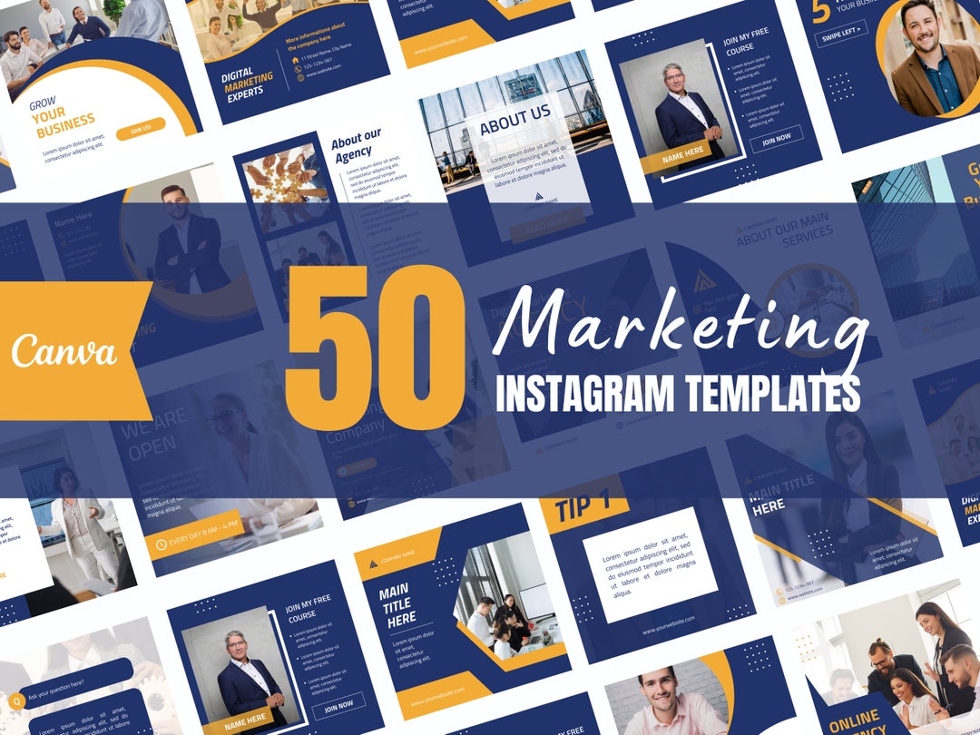 50 Business Marketing Instagram Canva Templates, Marketing Agency ...