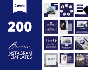 60 Royal Blue Instagram Templates, Post and Story, Branding Social ...