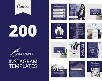 60 Royal Blue Instagram Templates, Post and Story, Branding Social ...