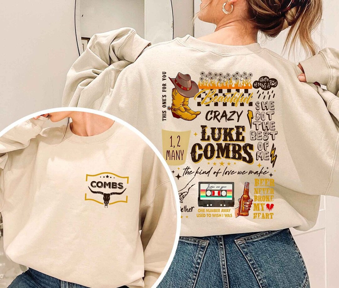 Vintage Combs Bullhead PNG, Country Music Png, Luke Combs Music Tour ...