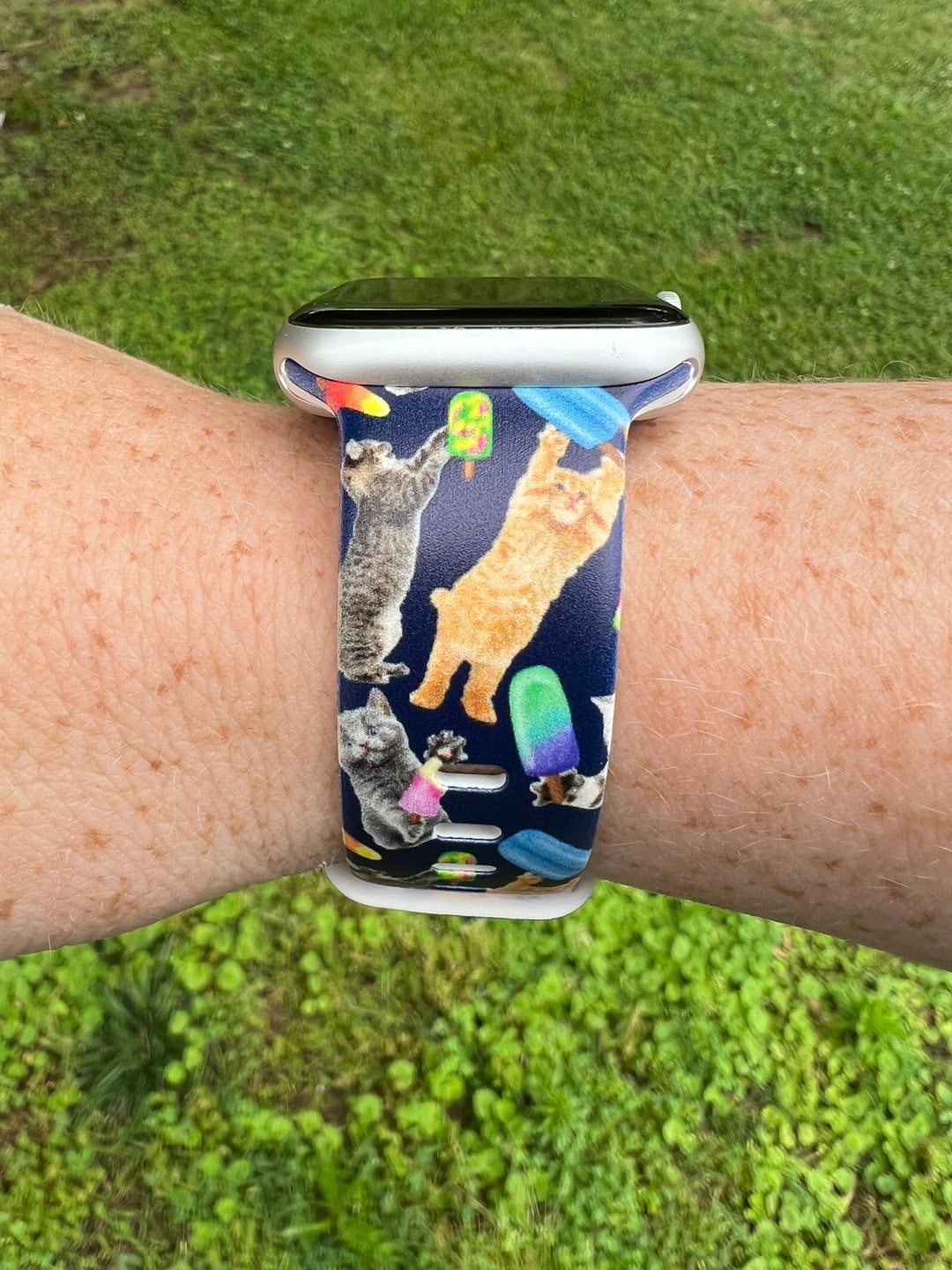 Cats With Popsicles Watch Band Compatible With Apple Watch Samsung ...