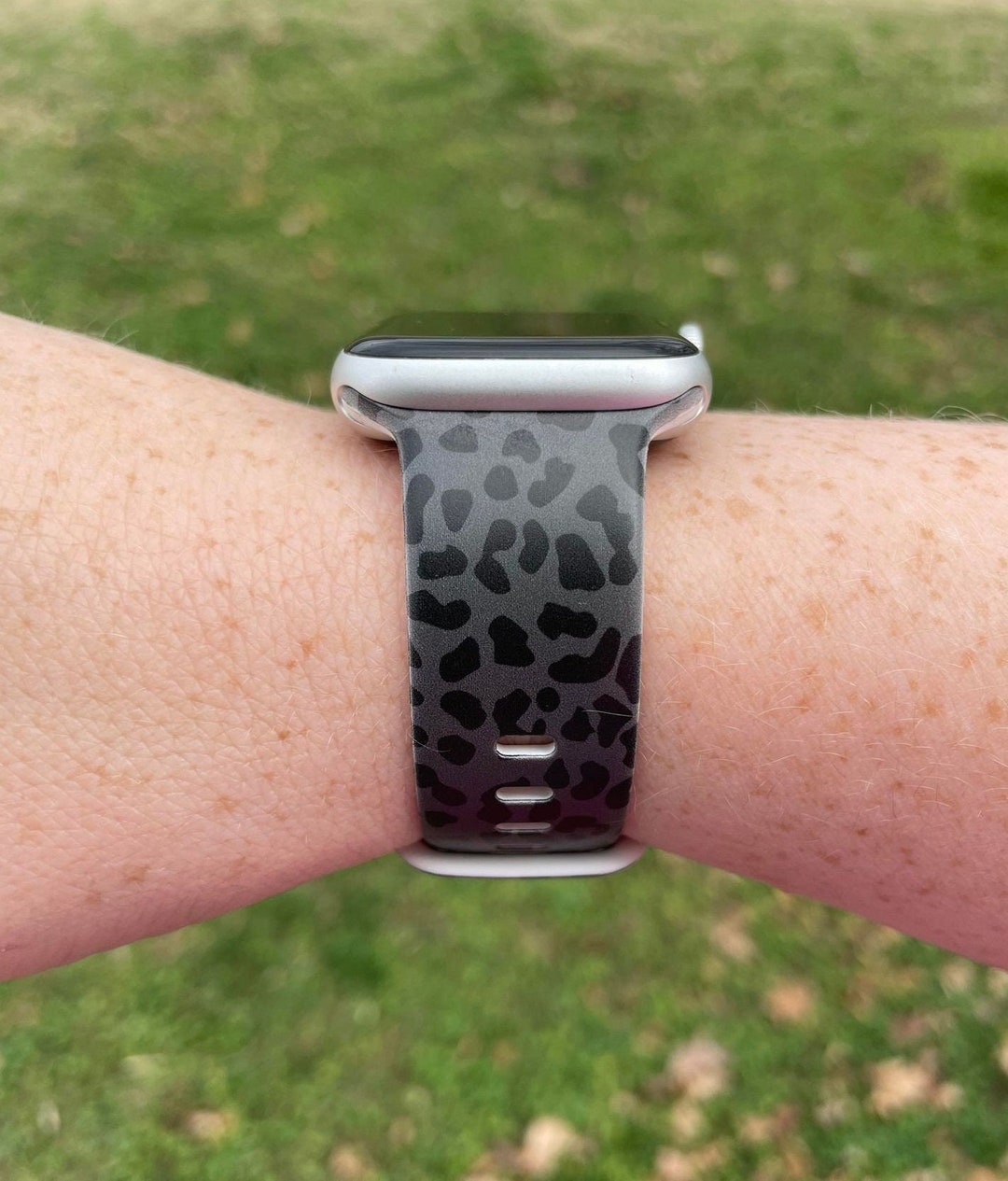 Black Leopard Watch Band Compatible With Apple Watch Samsung Garmin - Etsy