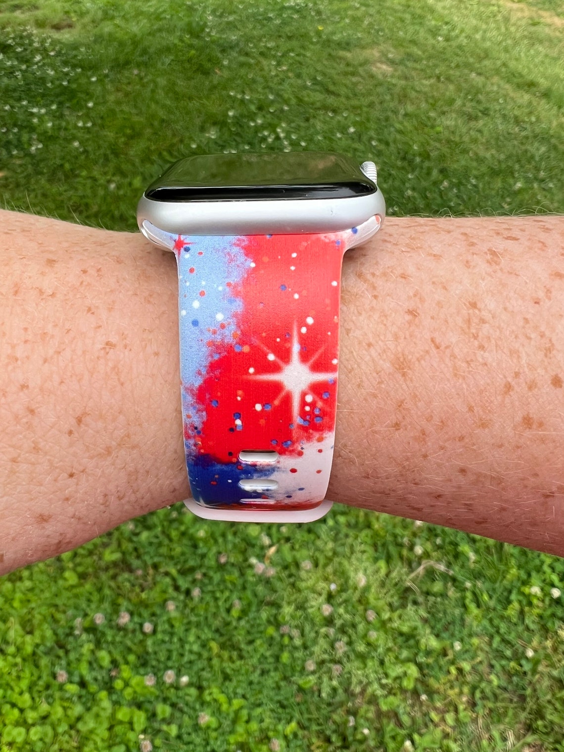 Red White and Blue Watch Band Compatible With Apple Watch - Etsy