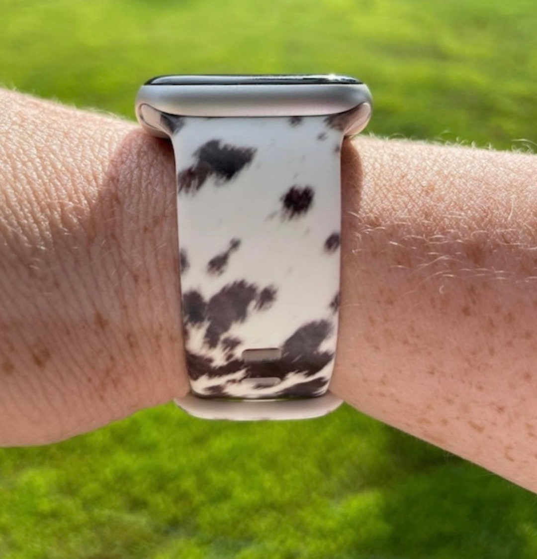 Cow Print Watch Band Compatible With Apple Watch Samsung Garmin - Etsy