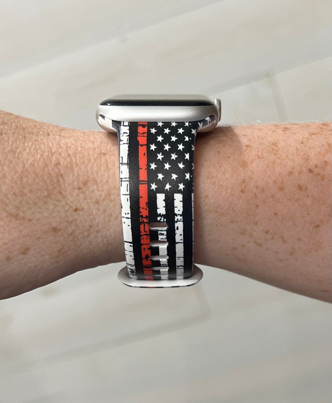 Thin Red Line Watch Band Compatible With Apple Watch Samsung Garmin - Etsy