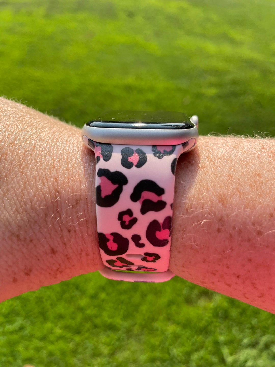 Pink Leopard Watch Band Compatible With Apple Watch Samsung Garmin - Etsy