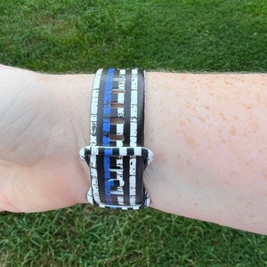 Thin Blue Line Watch Band Compatible With Apple Watch Samsung Garmin - Etsy