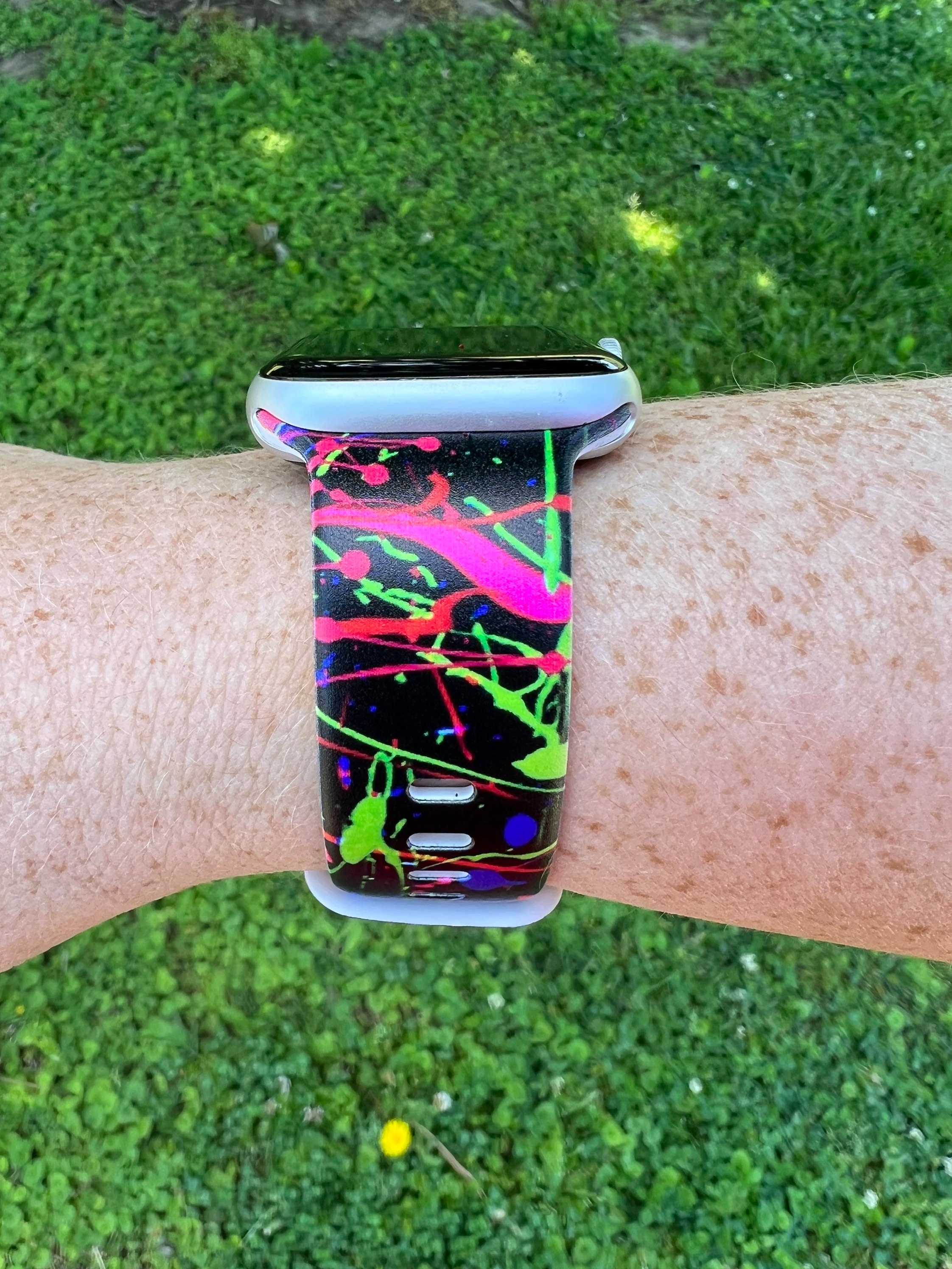 Paint Splatter Watch Band Compatible With Apple Watch Samsung - Etsy