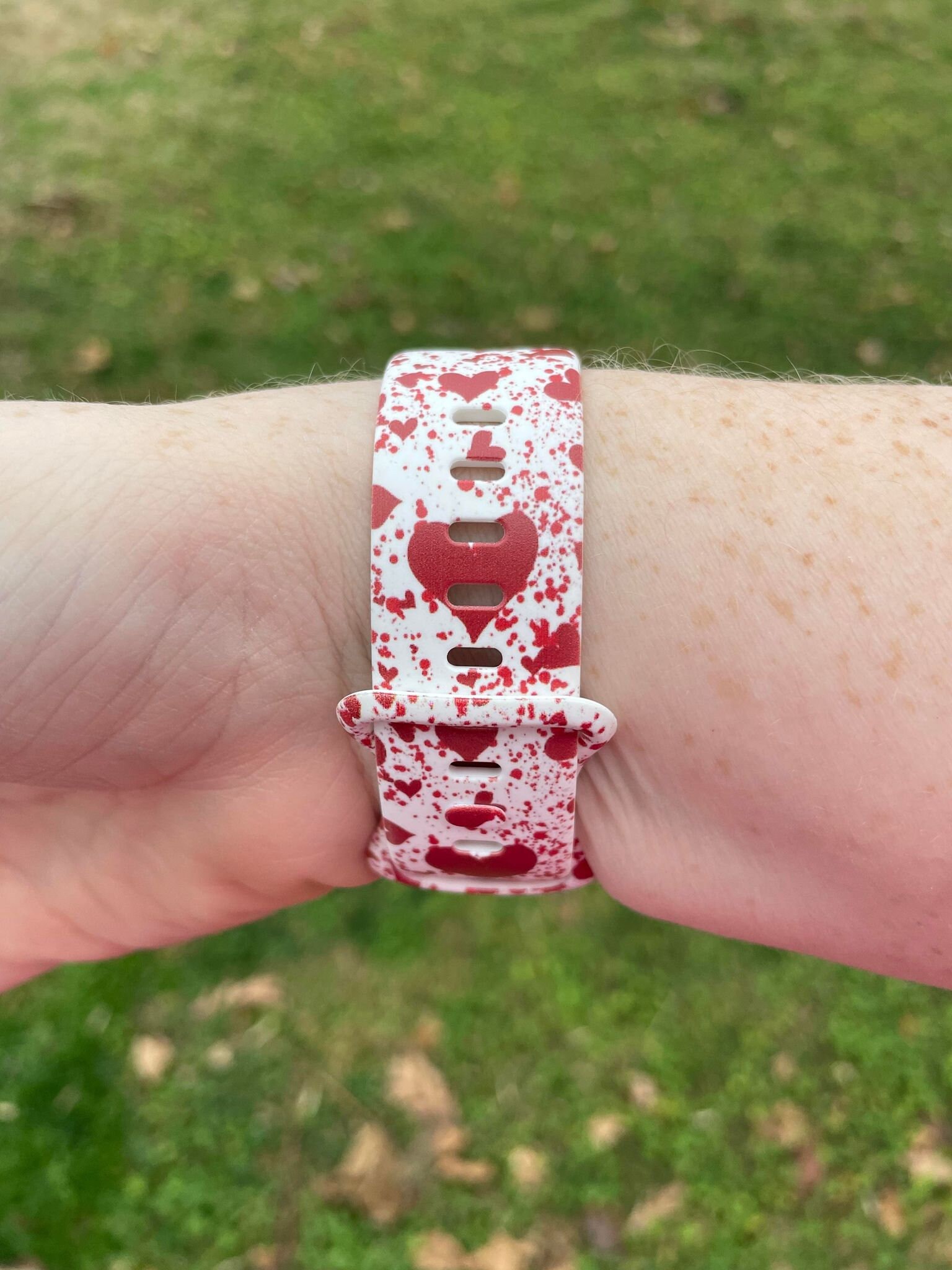 Blood Splatter Heart Watch Band Compatible With Apple Watch - Etsy