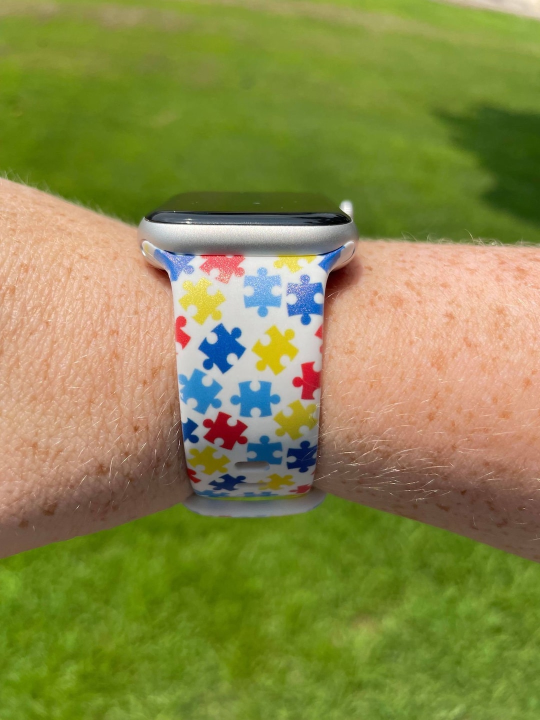 Autism Puzzle Piece Watch Band Compatible With Apple Watch Samsung ...