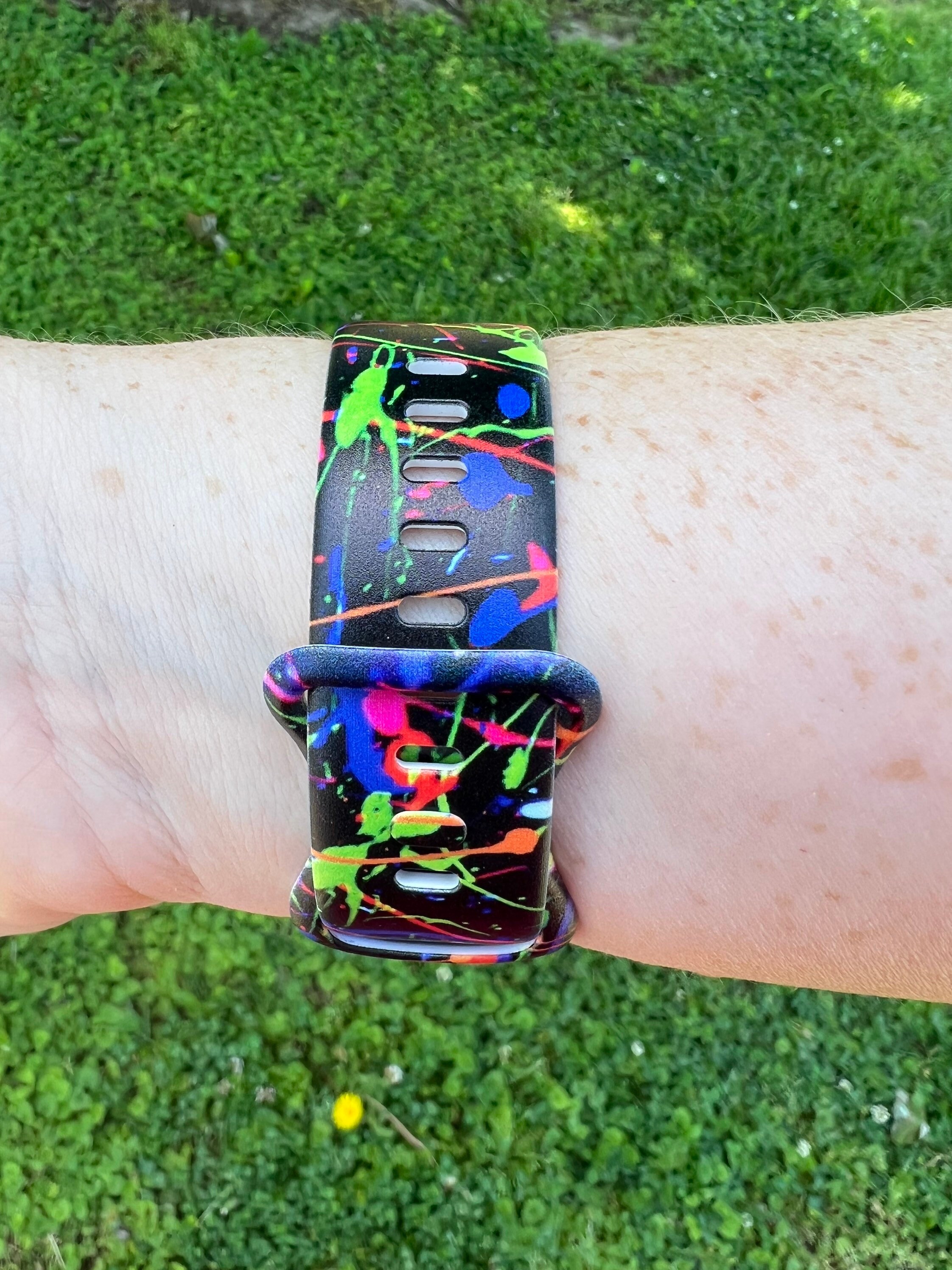 Paint Splatter Watch Band Compatible With Apple Watch Samsung - Etsy