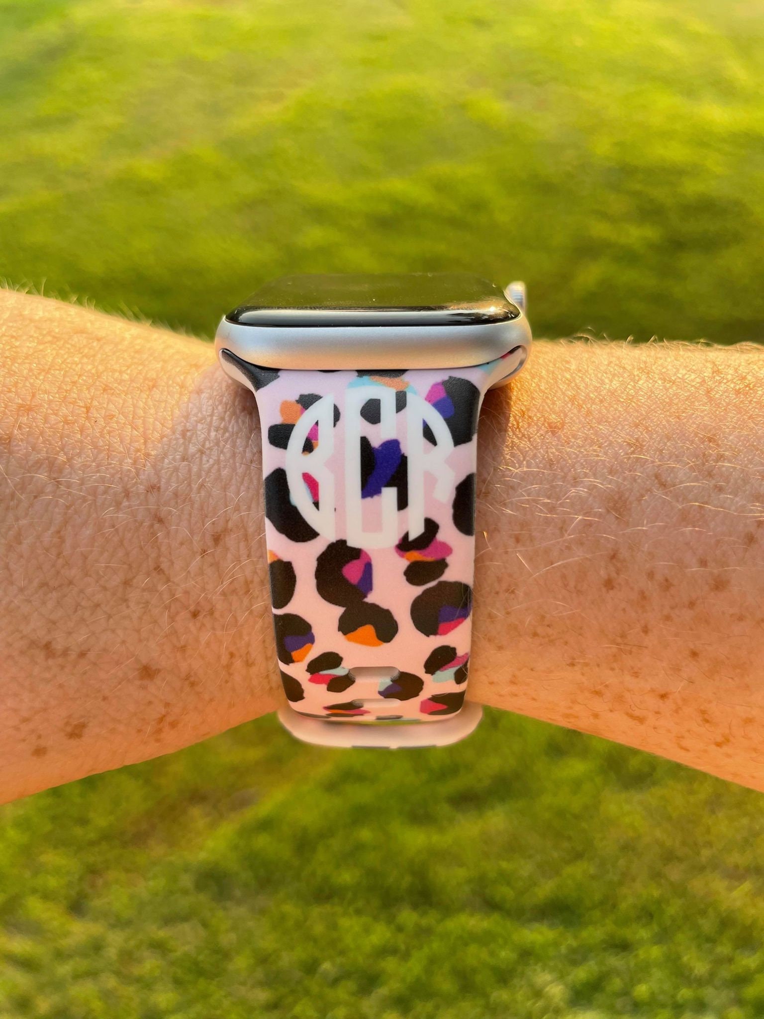Personalized Pink Leopard Watch Band - Etsy