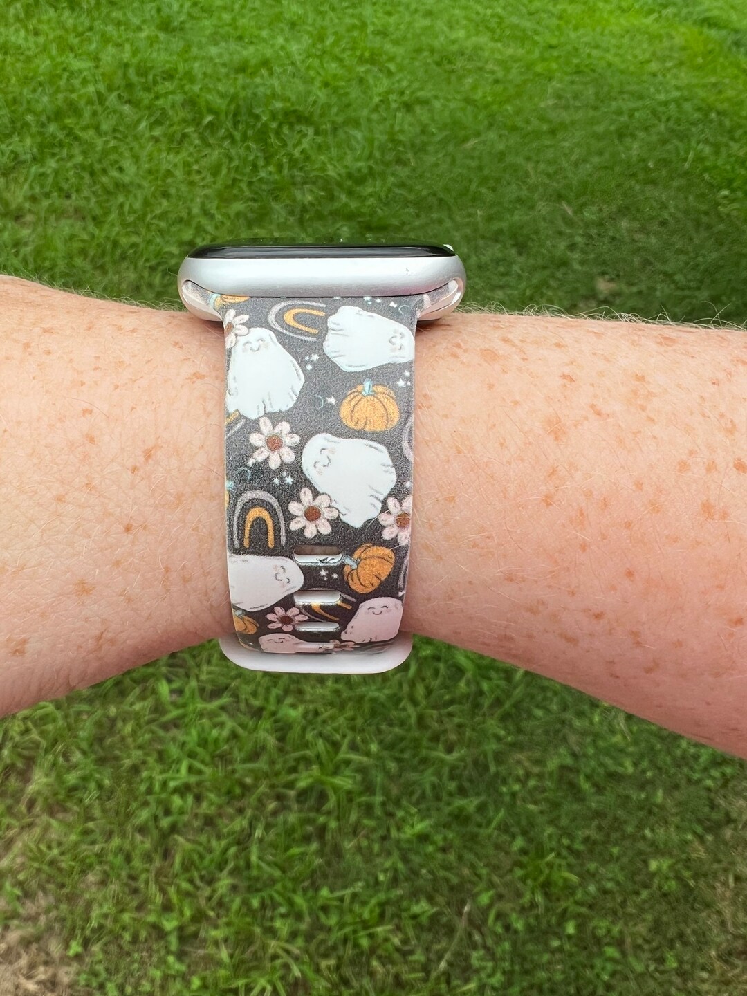 Ghosts and Pumpkins Halloween Watch Band Compatible With Apple Watch ...