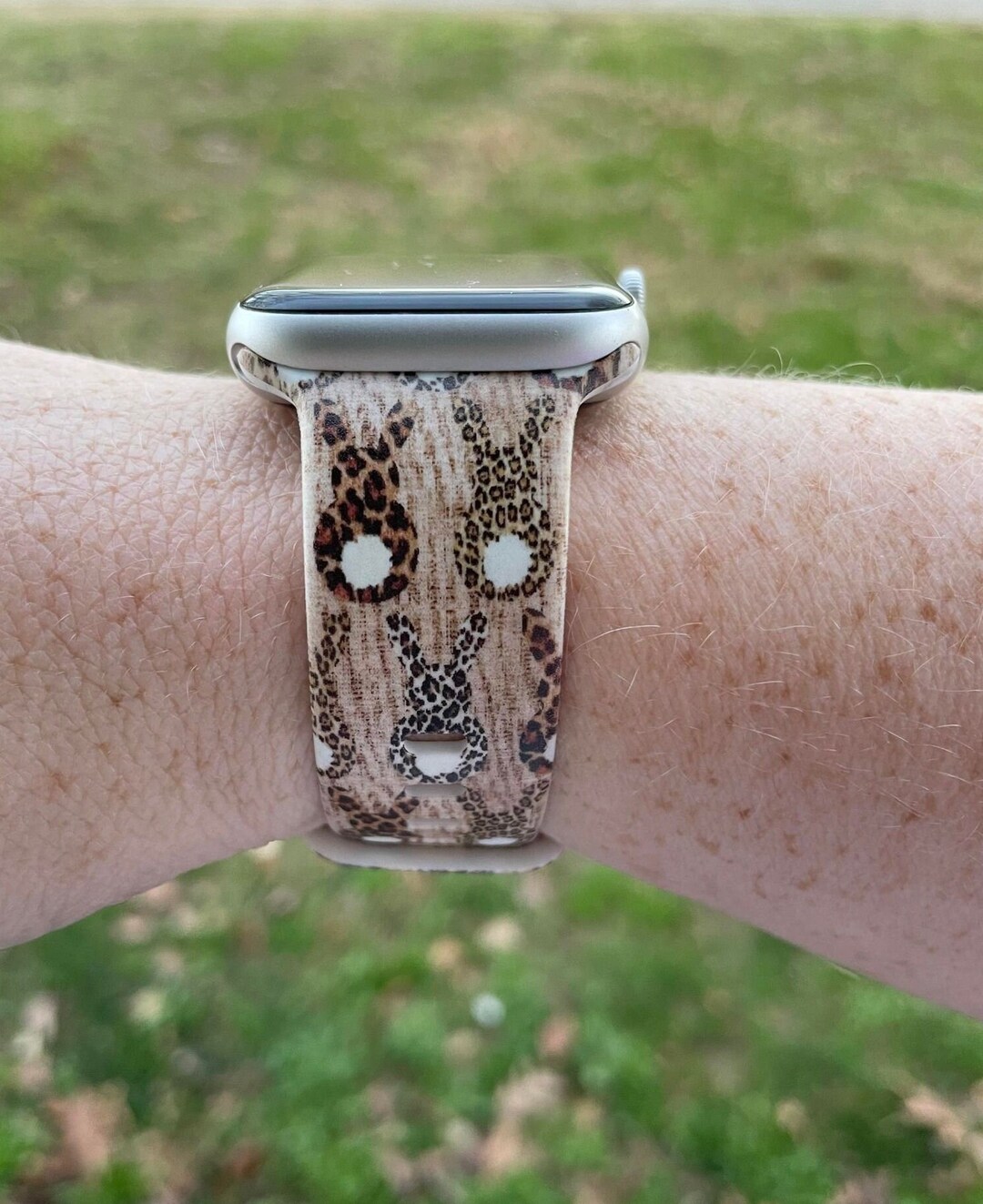 Leopard Bunnies Watch Band Compatible With Apple Watch Samsung Garmin ...
