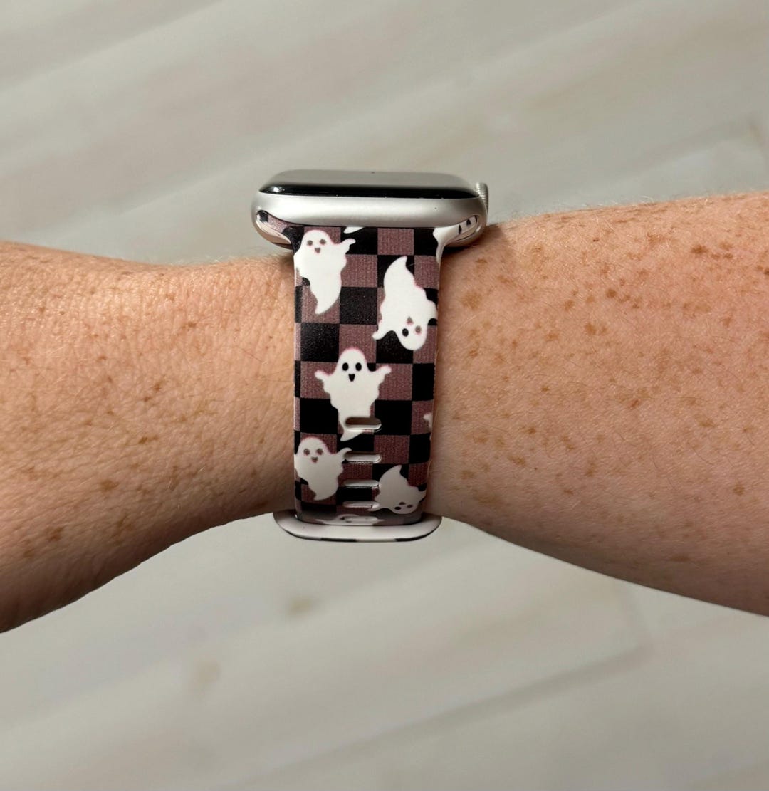 Checkered Ghosts Watch Band Compatible With Apple Watch Samsung Garmin ...