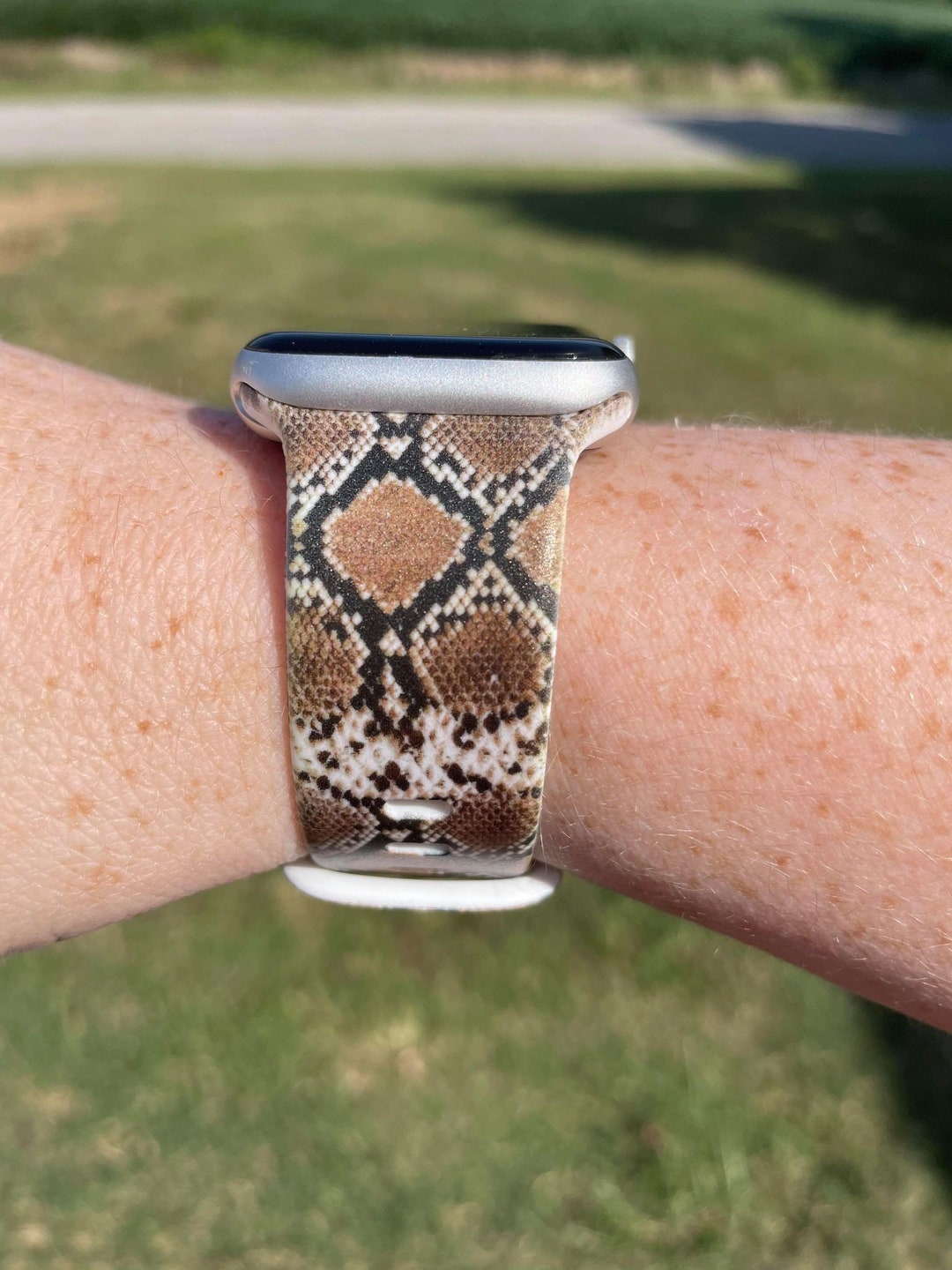 Snake Skin Watch Band Compatible With Apple Watch Samsung Garmin - Etsy