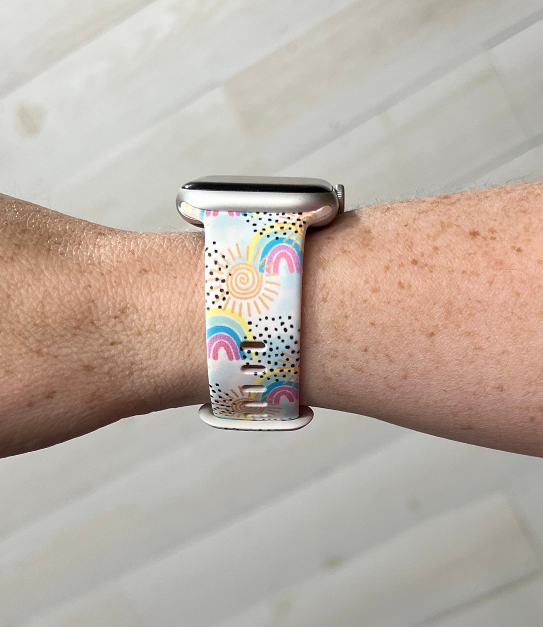 Sun and Rainbows Watch Band Compatible With Apple Watch Samsung Garmin ...
