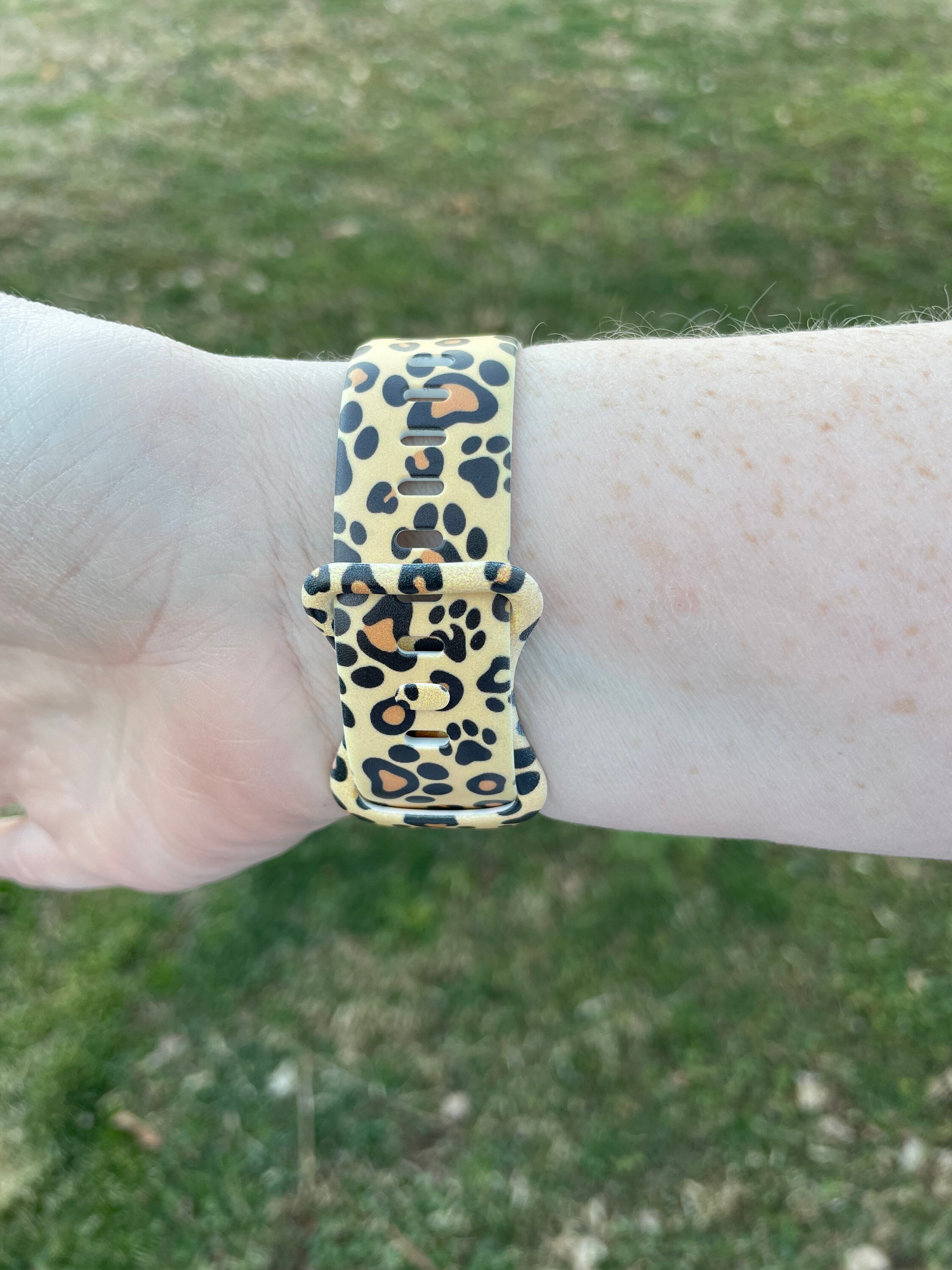Paw Print Leopard Watch Band Compatible With Apple Watch - Etsy