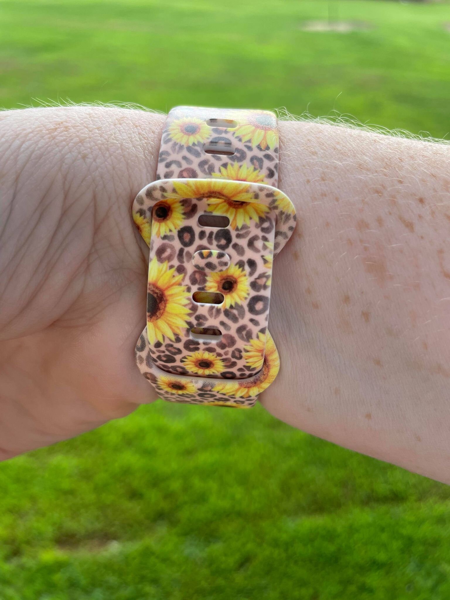 Leopard Watch Band/ Sunflower Watch Band Compatible With Apple Watch ...