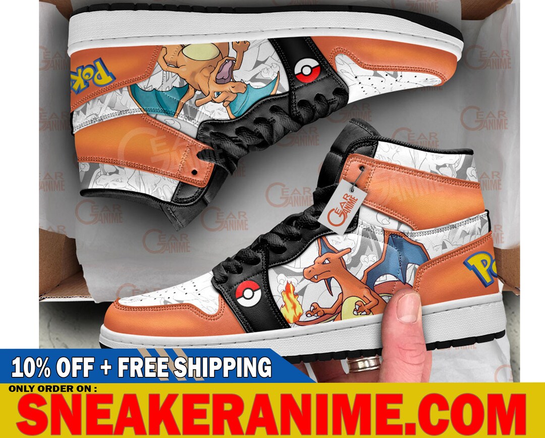 Pokemon Charizard Custom Manga Anime Shoes Sneakers Anime - Etsy