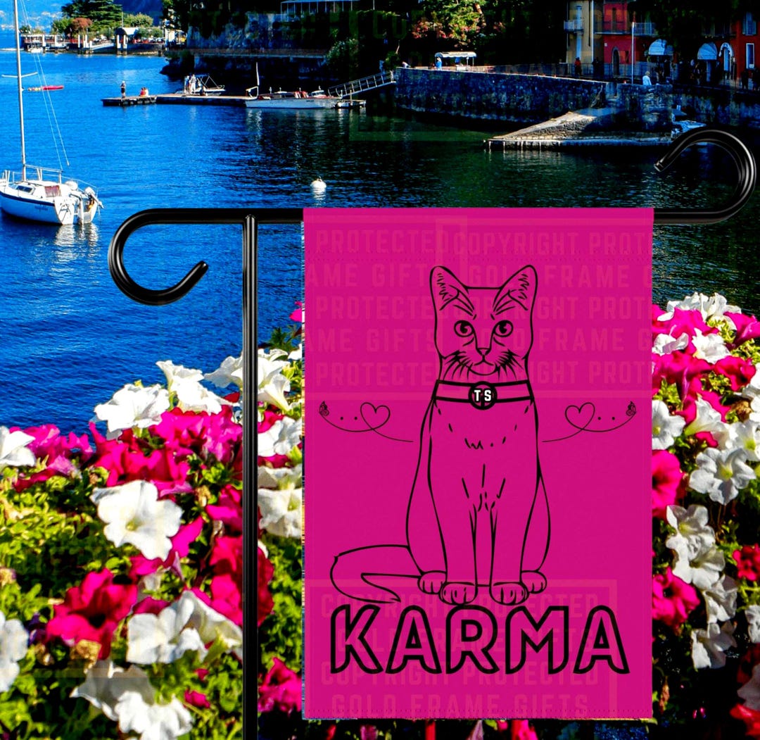 Karma Cat TS Flag, Kama Cat Gift Flag, Garden & House Banner, Yard Art ...