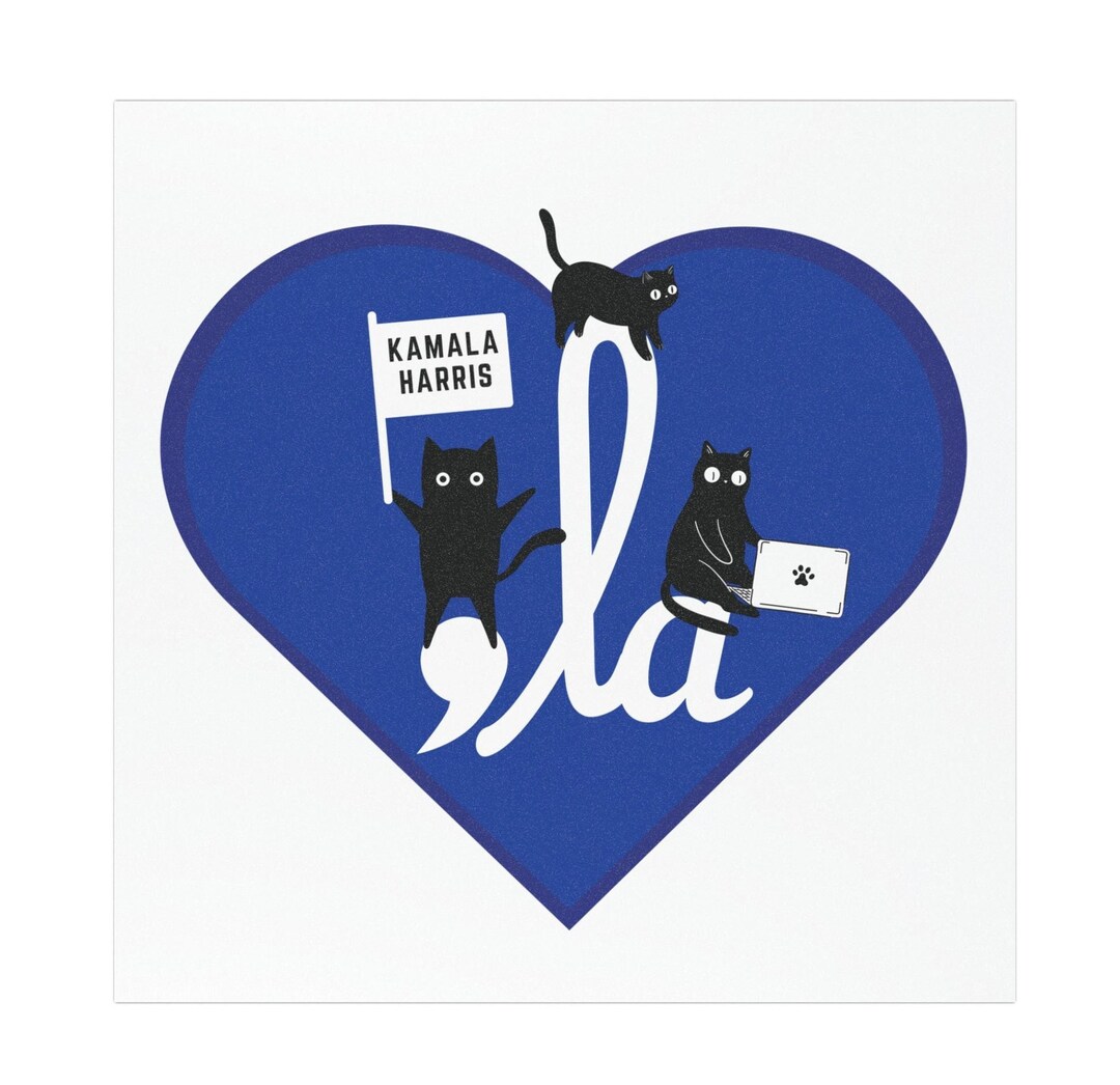 Comma La Magnet, Cats for Harris, Cats for Kamala, Harris Walz ...