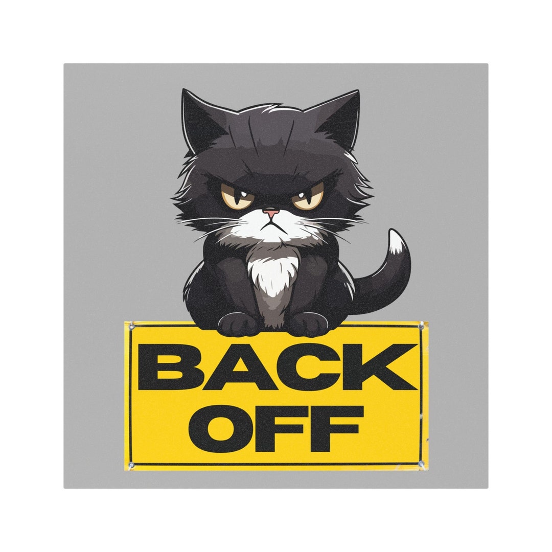 Funny Cat Magnets, Angry Cat Back off Sign, Car, Bumper, Refrigerator ...