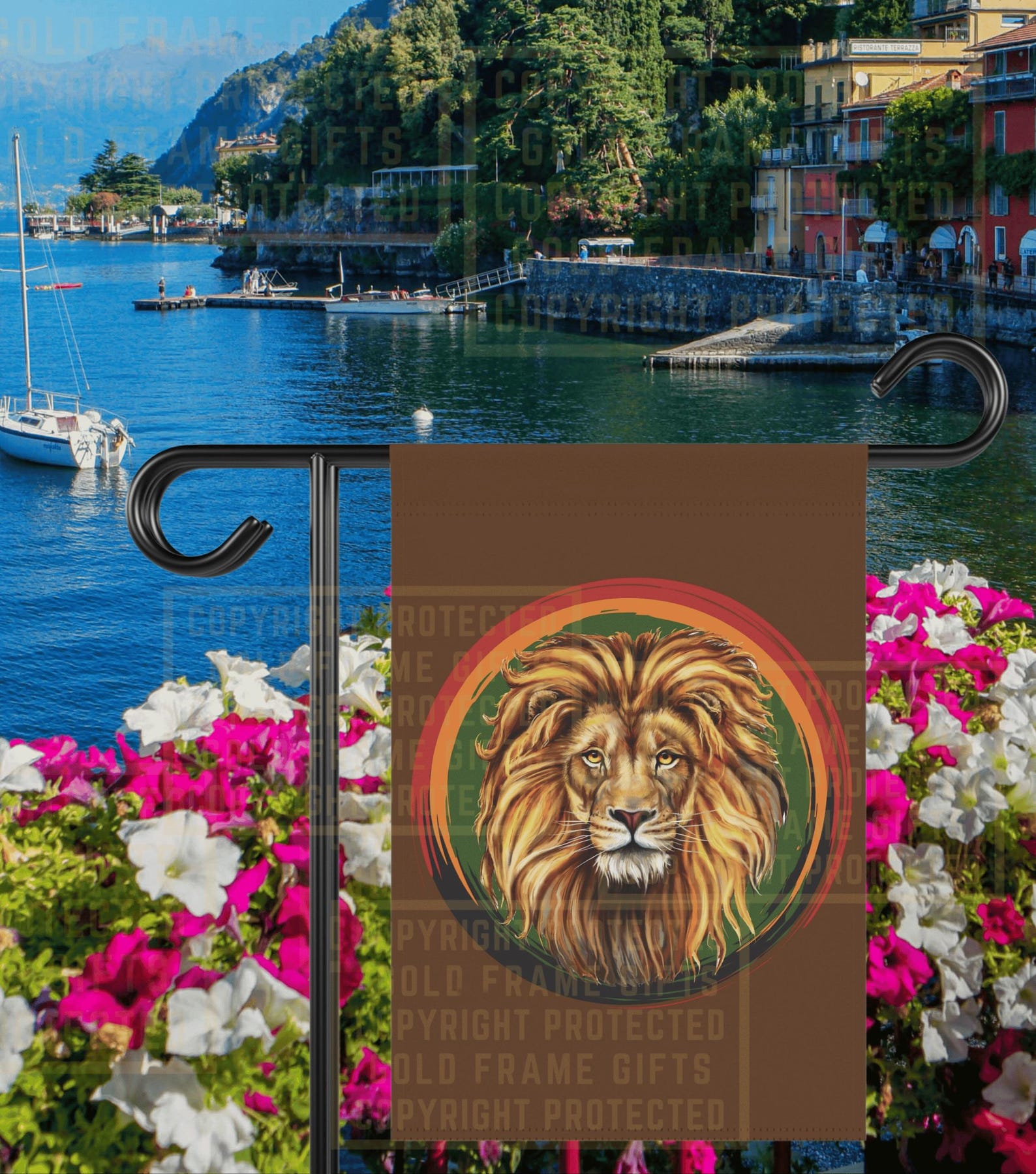 Lion Flag, Lion College University Mascot, Garden Flag, Yard Sign, Art ...