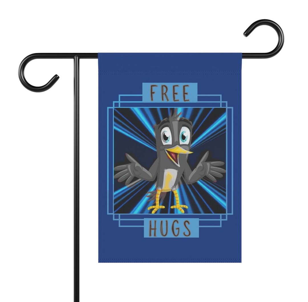 Bird Flag, Free Hugs, Yard Sign, Yard Art, Garden & House Banner ...