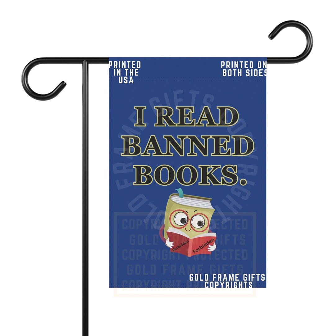 Banned Books Flag, I Read Banned Books Yard Sign, Garden, House Banner ...