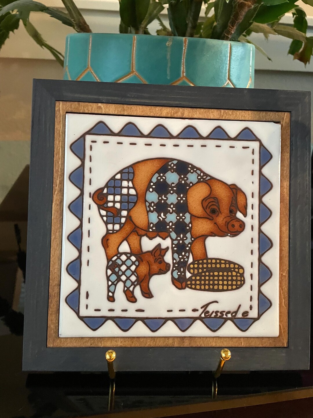 Farmhouse or Country Kitchen Fun Wall Art Vintage Colorful Tile With ...