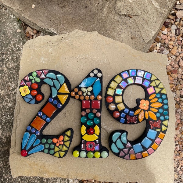 Mosaic Numbers - Etsy