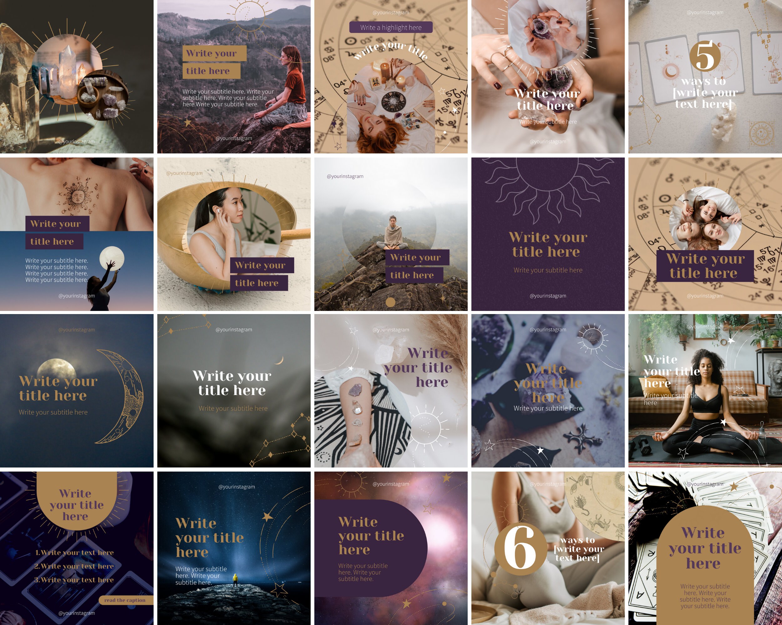 Beautiful Astrology Instagram Templates, Social Media Templates ...