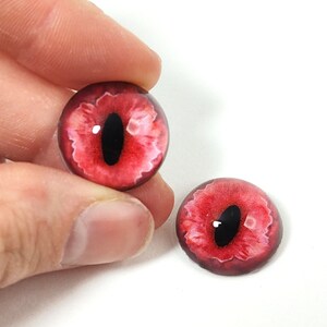 Choose a Size, Ruby Red Taxidermy Eyes, Glass Craft Eyes - Etsy
