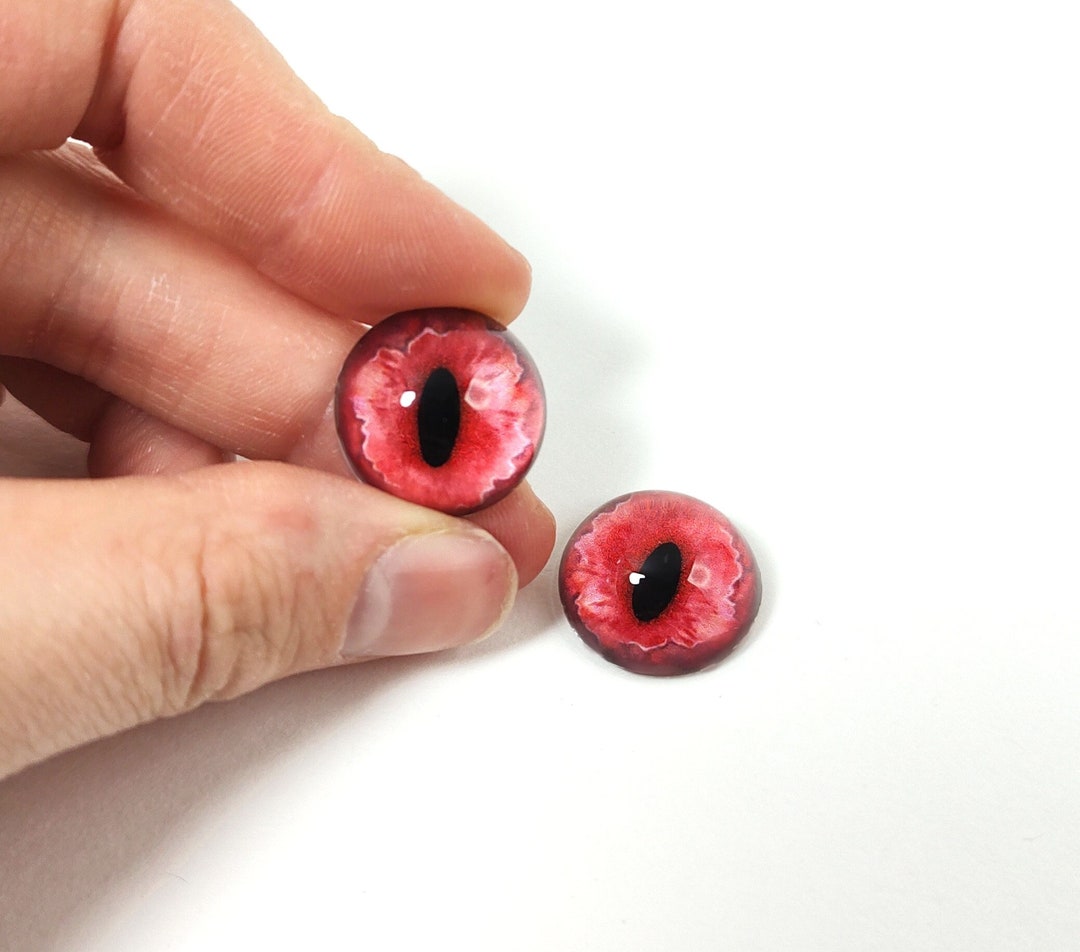 Choose a Size, Ruby Red Taxidermy Eyes, Glass Craft Eyes - Etsy