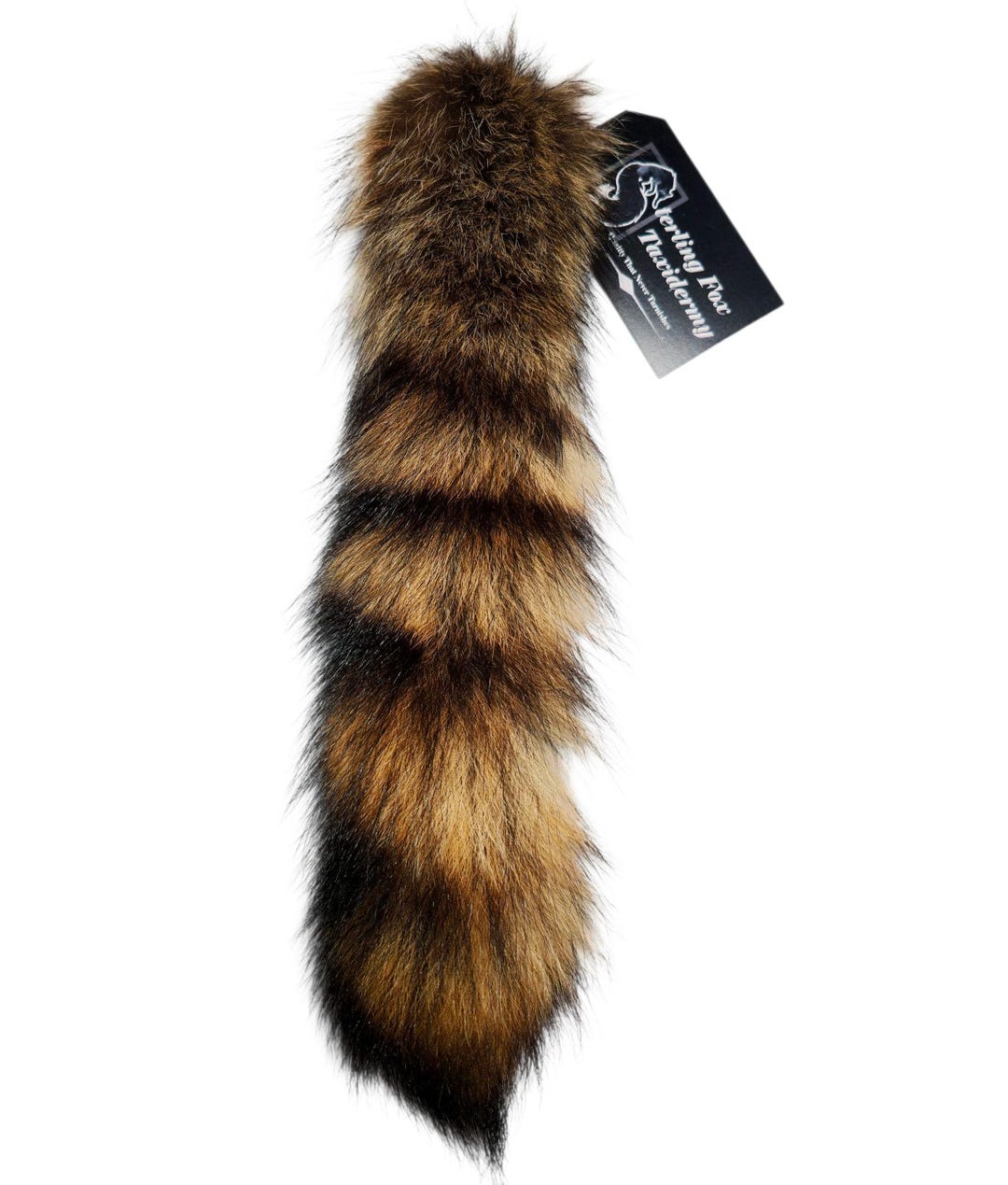 XL Real Fur Raccoon Tail, Keychain With Swivel Clasp, Costume Tail, XL ...