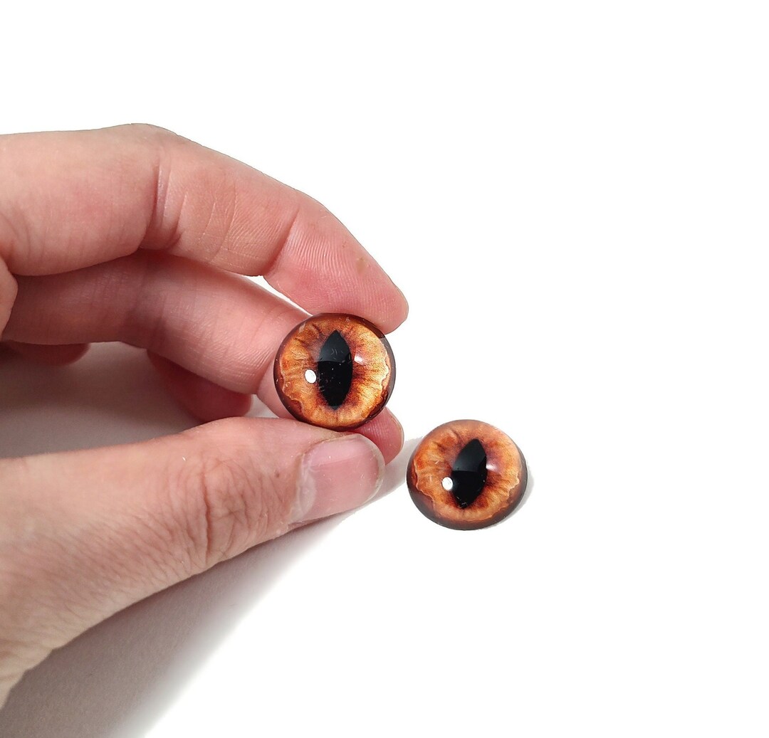 Orange Wide Fox RF8 Taxidermy Eyes, Glass Eyes, Craft Eyes, Made to ...