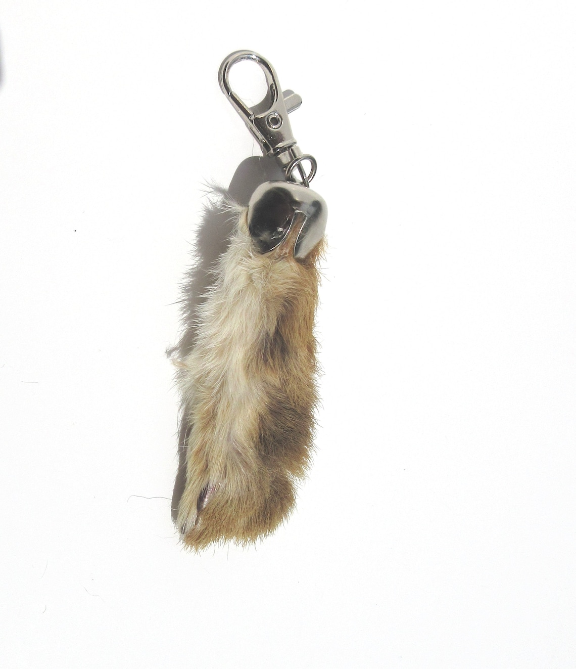 Lucky Rabbit Foot Keychain Charm Natural Fur Color | Etsy