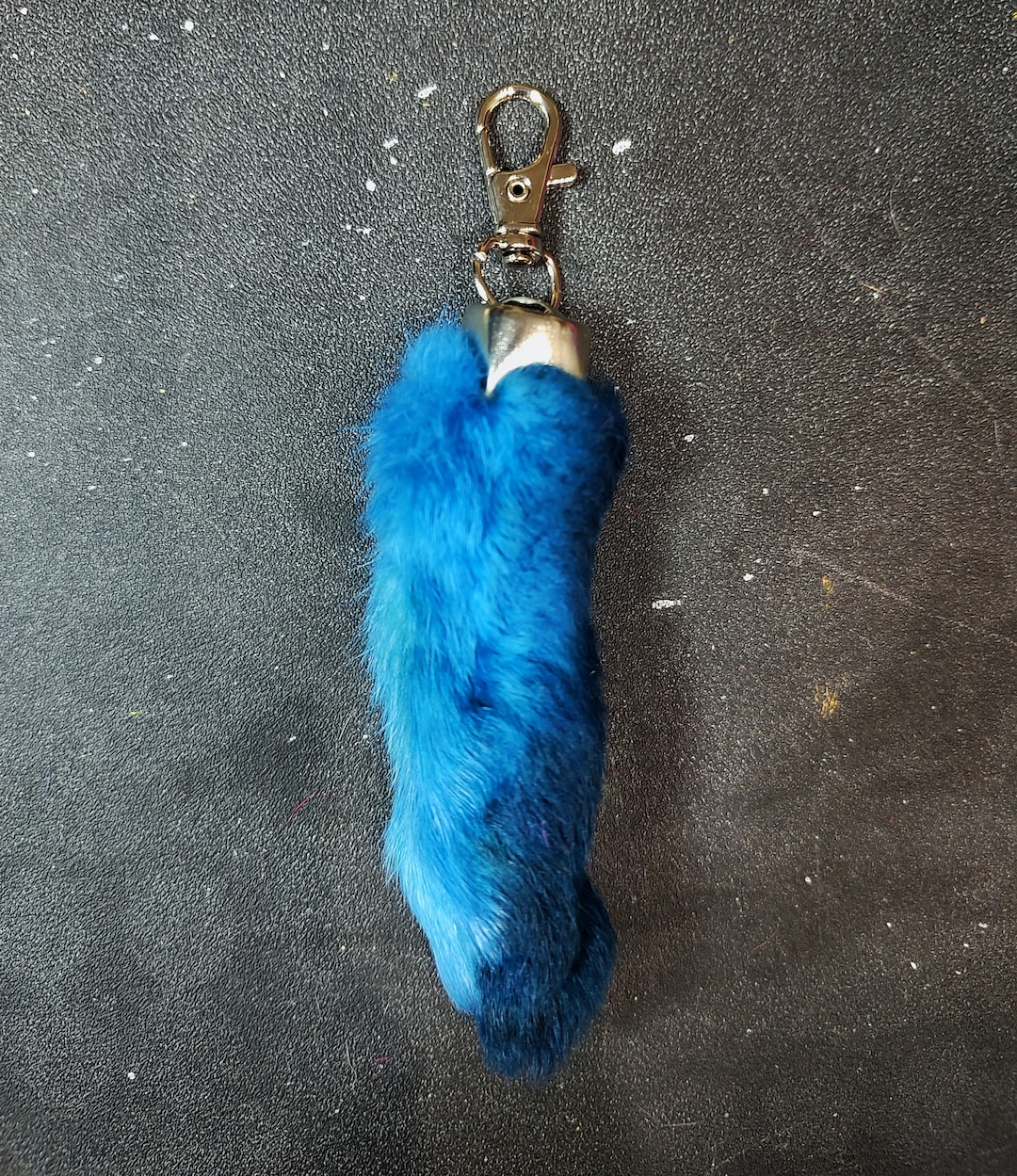 Lucky Rabbit Foot Keychain Charm, Midnight Blue, Real Rabbit Foot. - Etsy